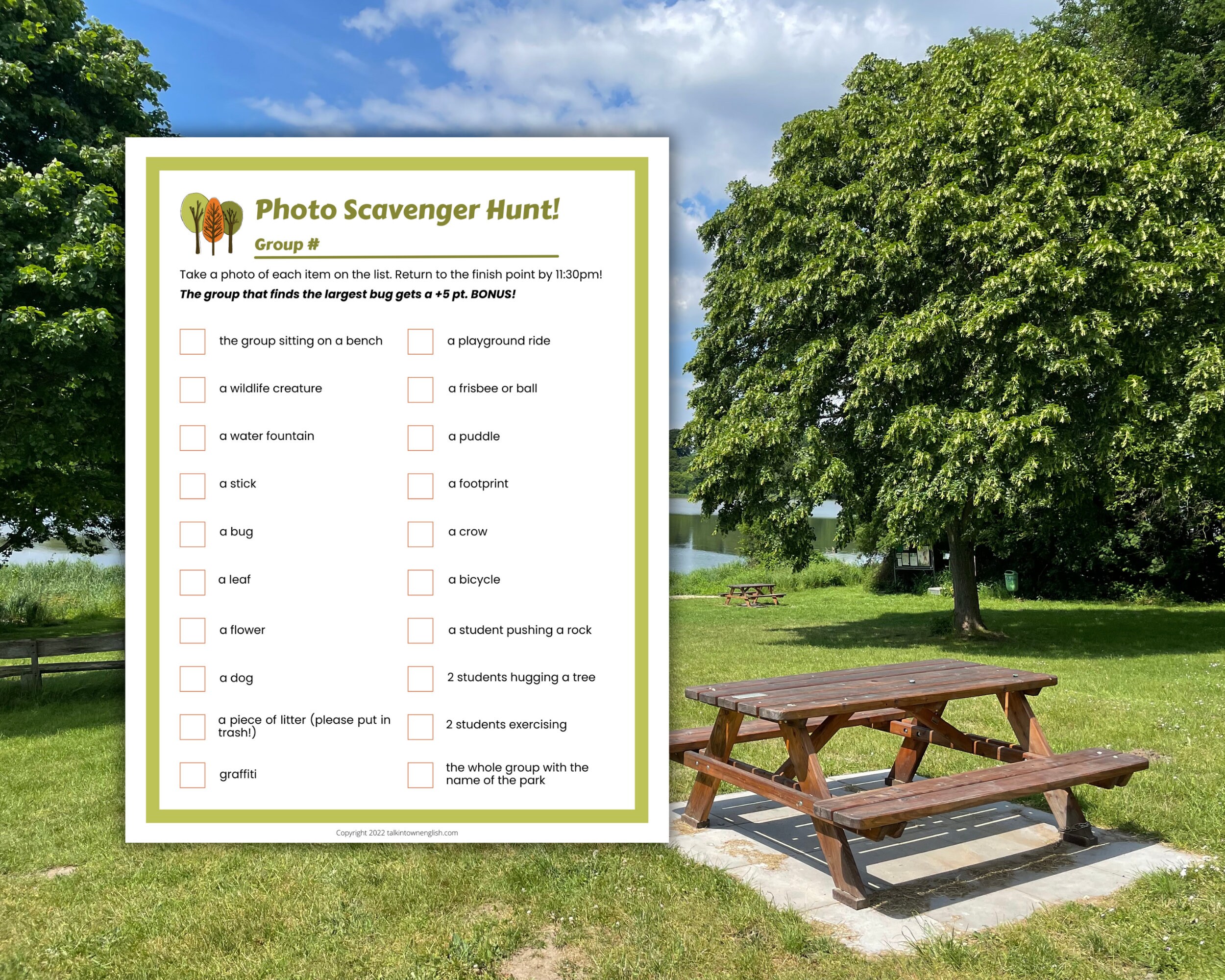 Photo Scavenger Hunt Templates for ESL, Shopping, Cultural Immersion ...