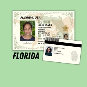 Child ID Card Template: Personalized Photo, DIY Printable (canva) - Etsy