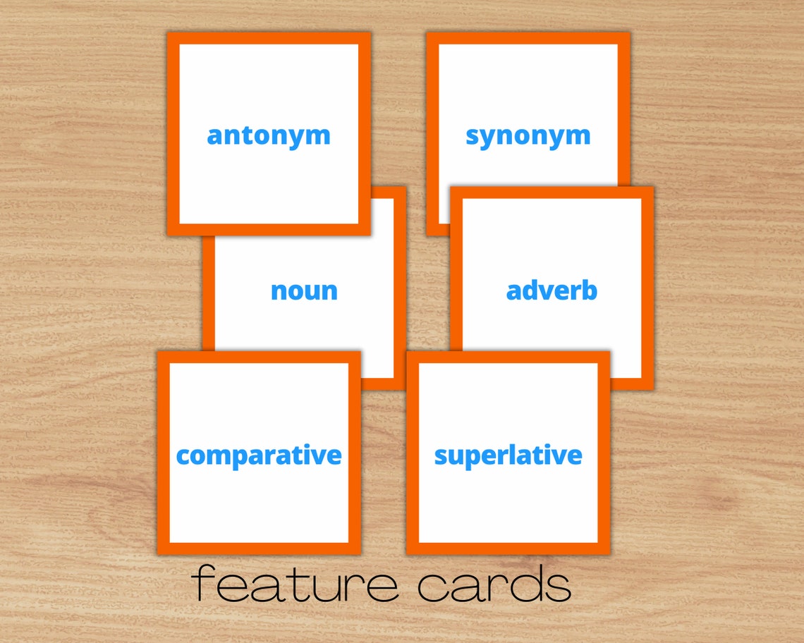 English Adjective Flashcards: ESL Learning Resource (digital Download ...