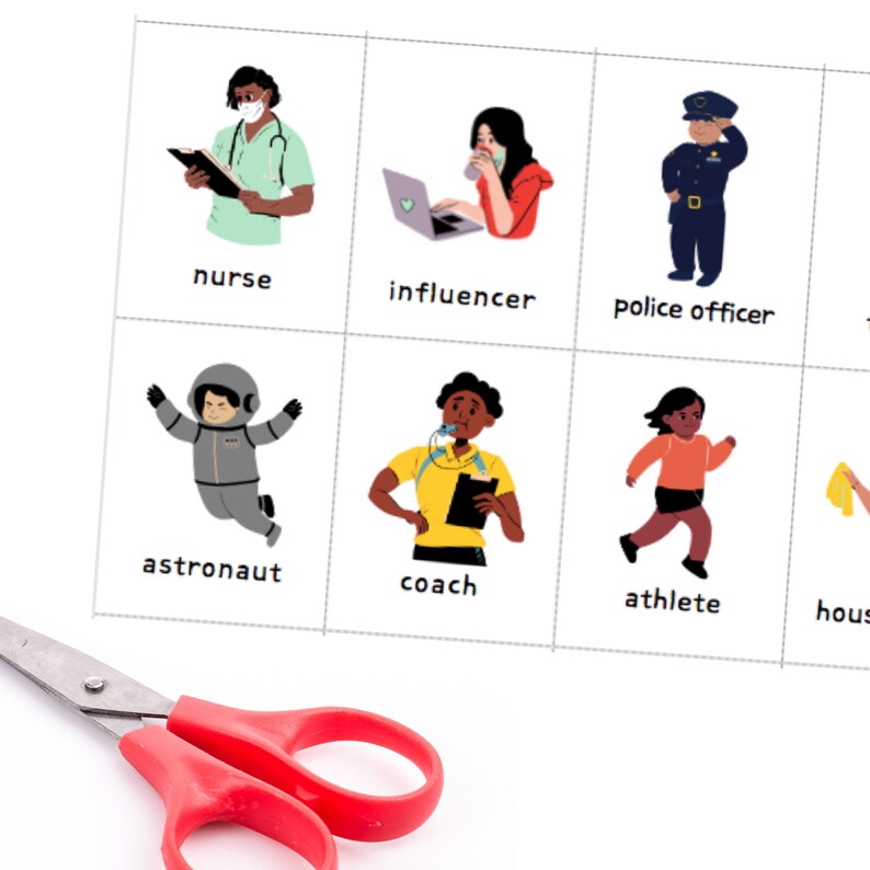 Tarjetas de trabajo PDF imprimibles, tarjetas de vocabulario para ...