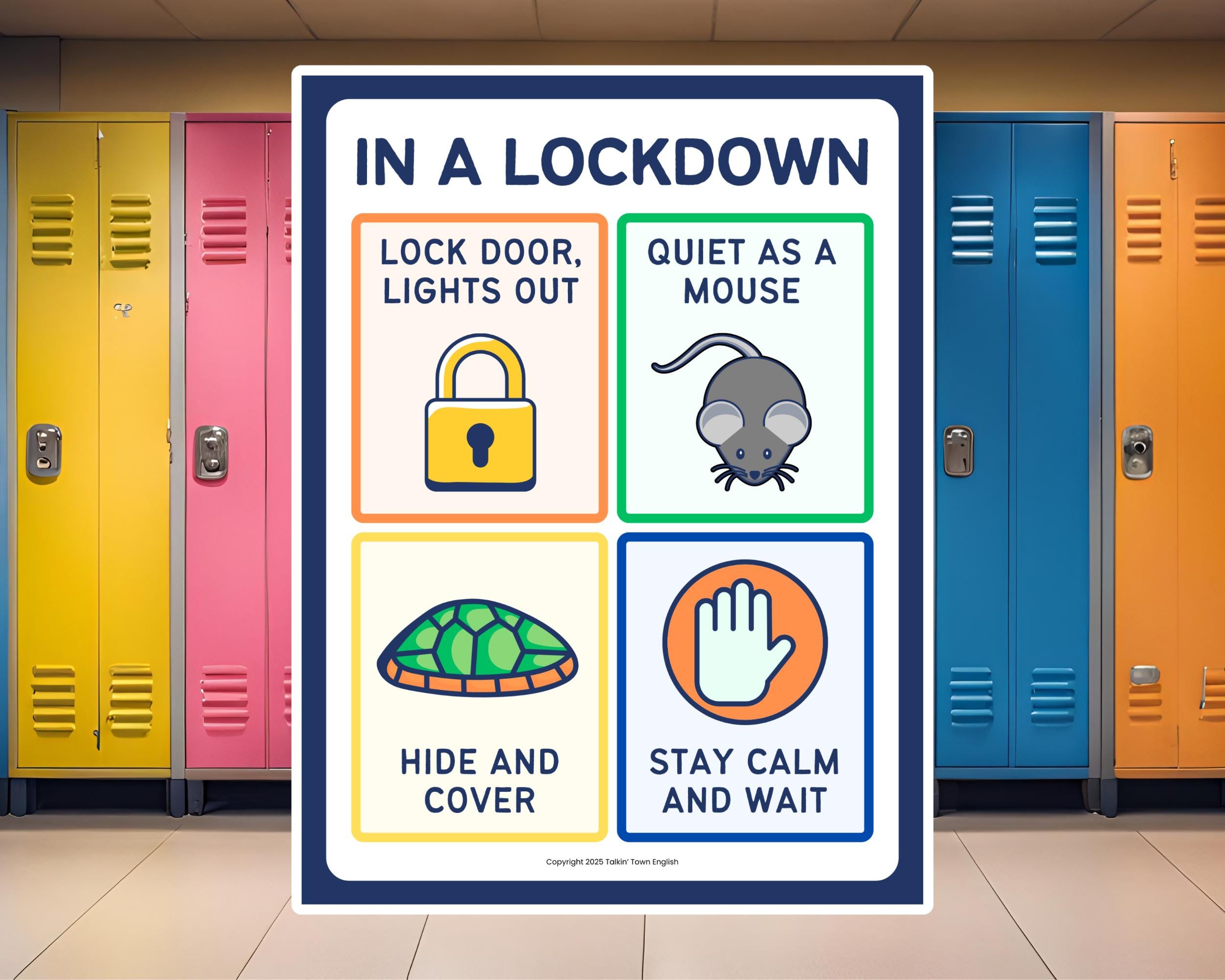 Classroom Lockdown & Fire Drill Posters: Kid-friendly Safety Signs (PDF ...