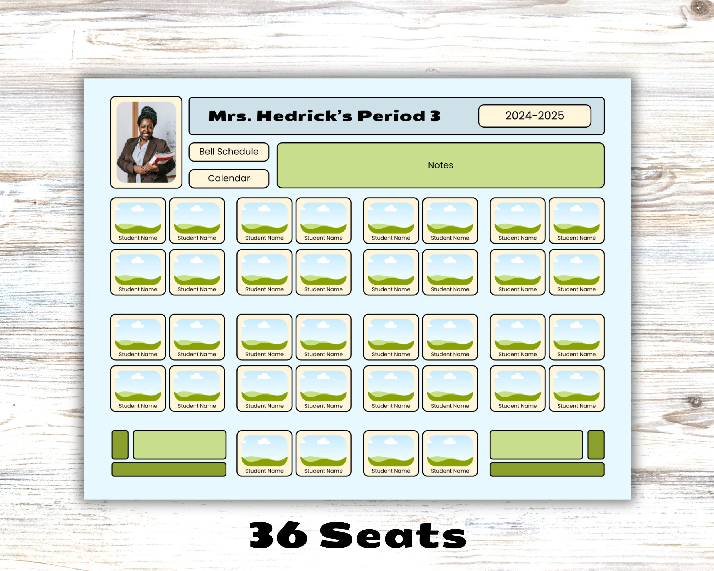 Editable Seating Chart Templates With Photo for Classroom Seating ...