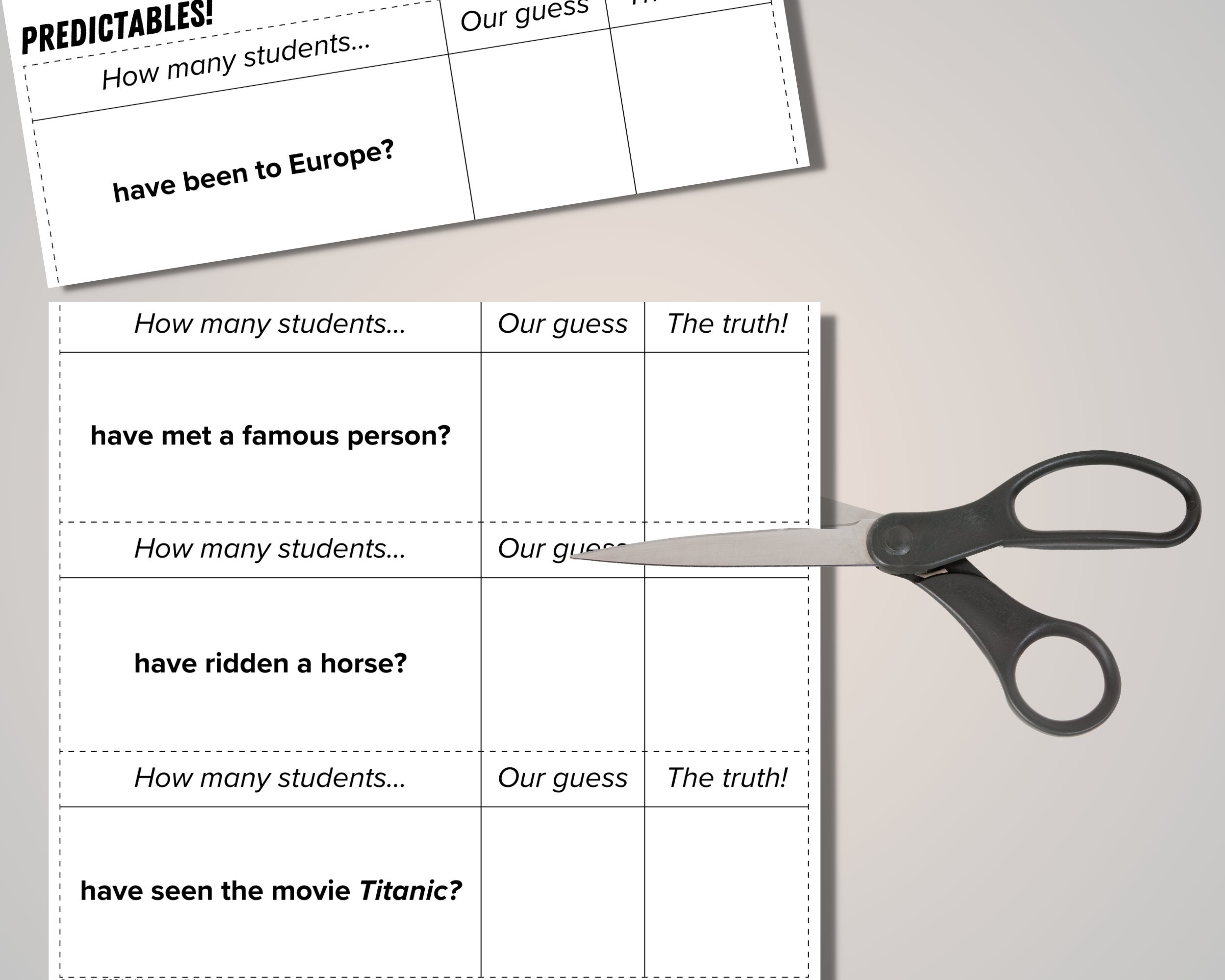 Printable Conversation Activity for ESL Ice Breaker or Warm up ...