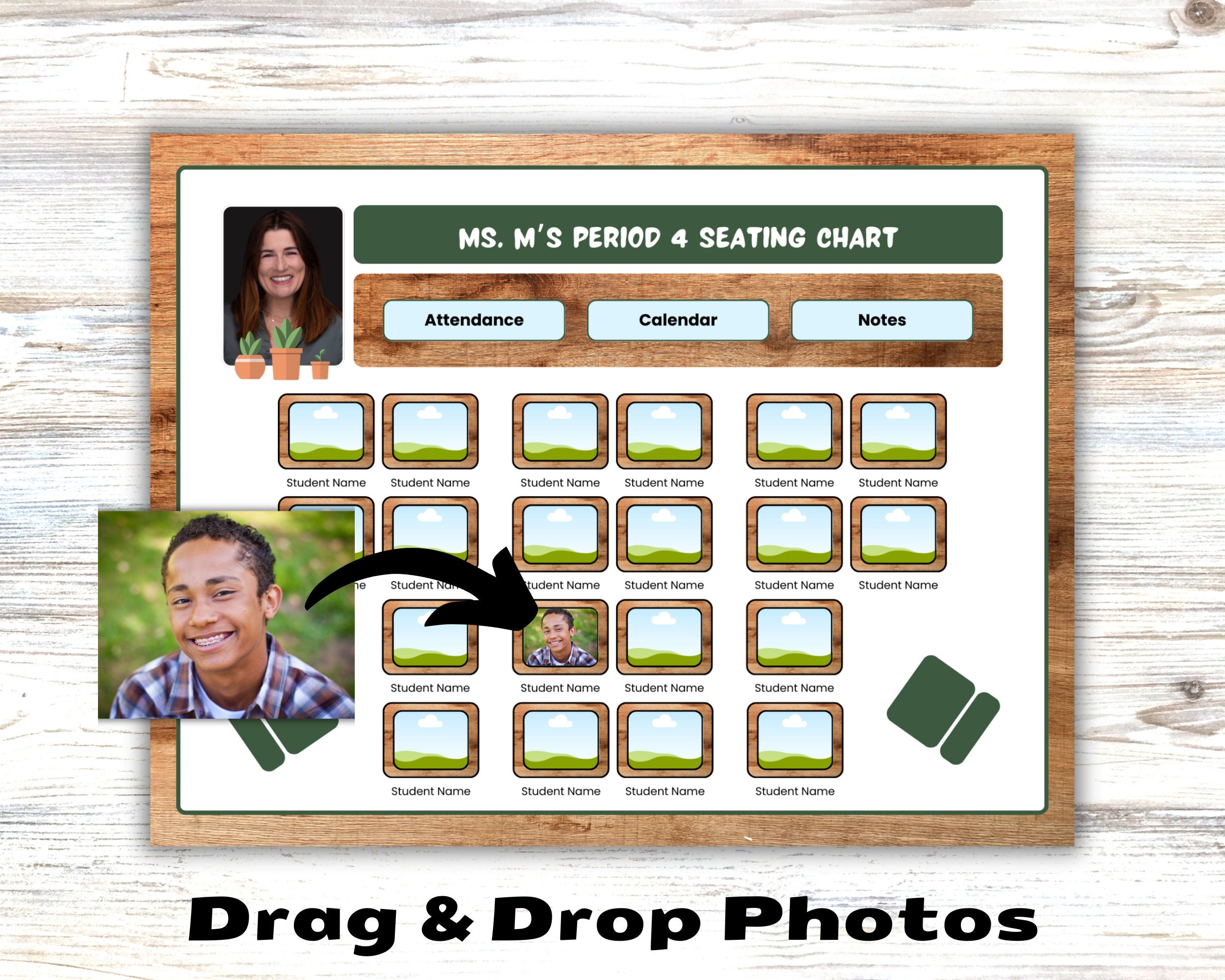 Editable Seating Chart Templates With Photo for Classroom Seating ...