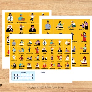 Guess Who Jobs Game: ESL Grammar Activity (digital Download) - Etsy