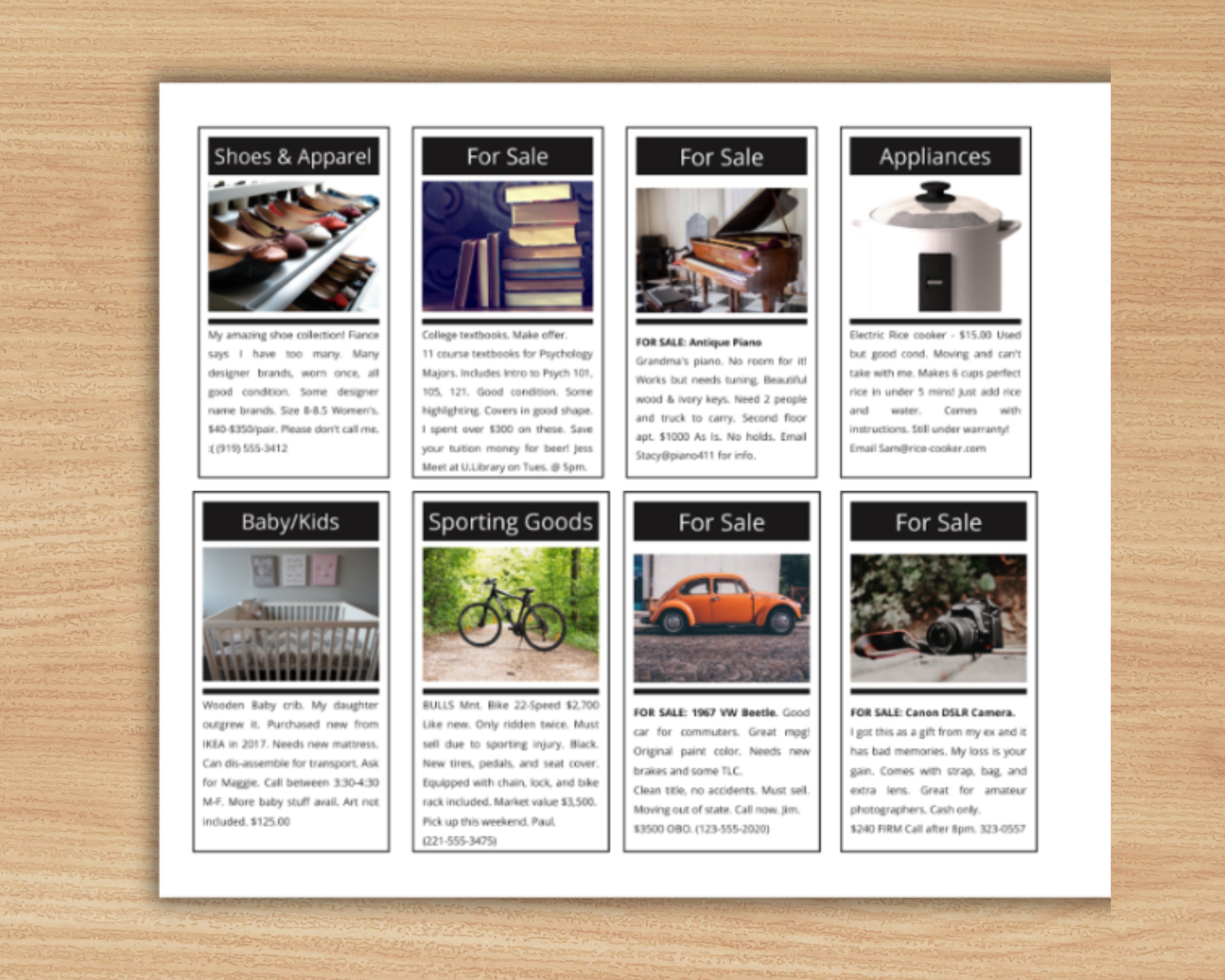 Buying and Selling ESL Lesson Plan: Listing Items for Sale, Classified ...