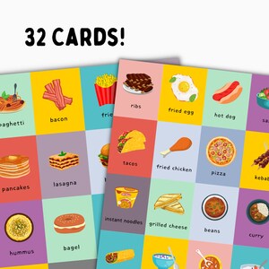 Printable Food Flashcards: ESL Vocabulary & Grammar Games (PDF) - Etsy