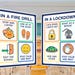 Classroom Lockdown & Fire Drill Posters: Kid-friendly Safety Signs (PDF ...