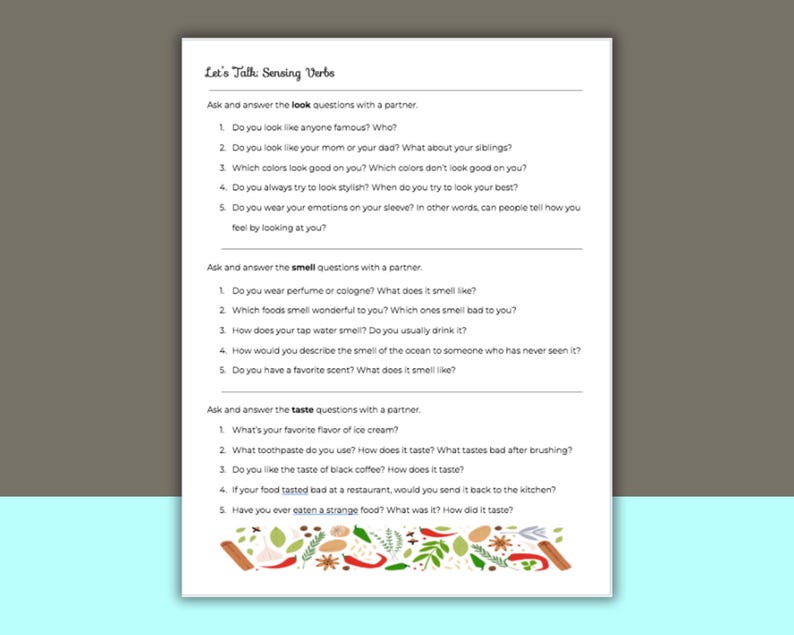 Sensing Verbs Grammar Presentation Activity Lesson Pack, Looks Vs ...