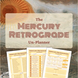 Mercury Retrograde Un-planner Calendar and Checklists, Astrology ...