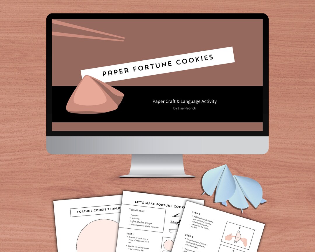 Paper Fortune Cookie Template: Classroom Craft Activity (digital ...