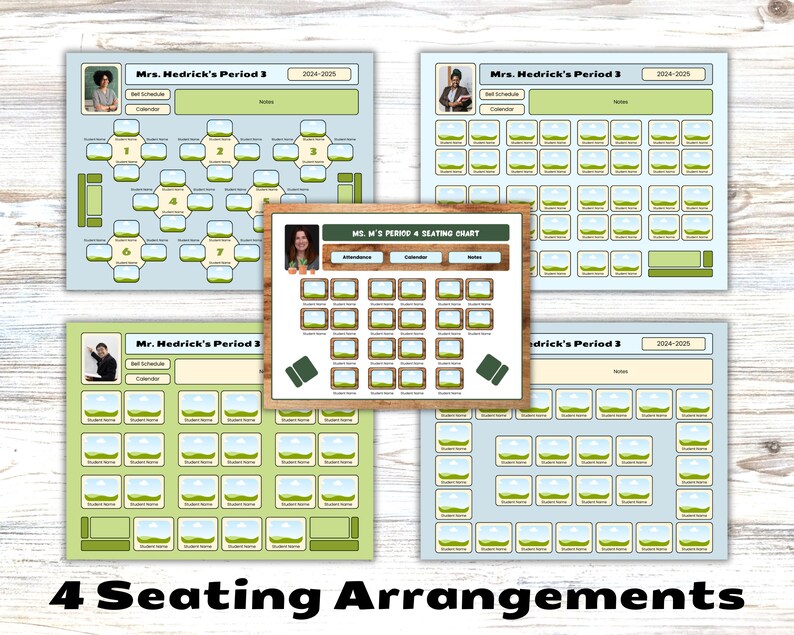 Editable Seating Chart Templates With Photo for Classroom Seating ...