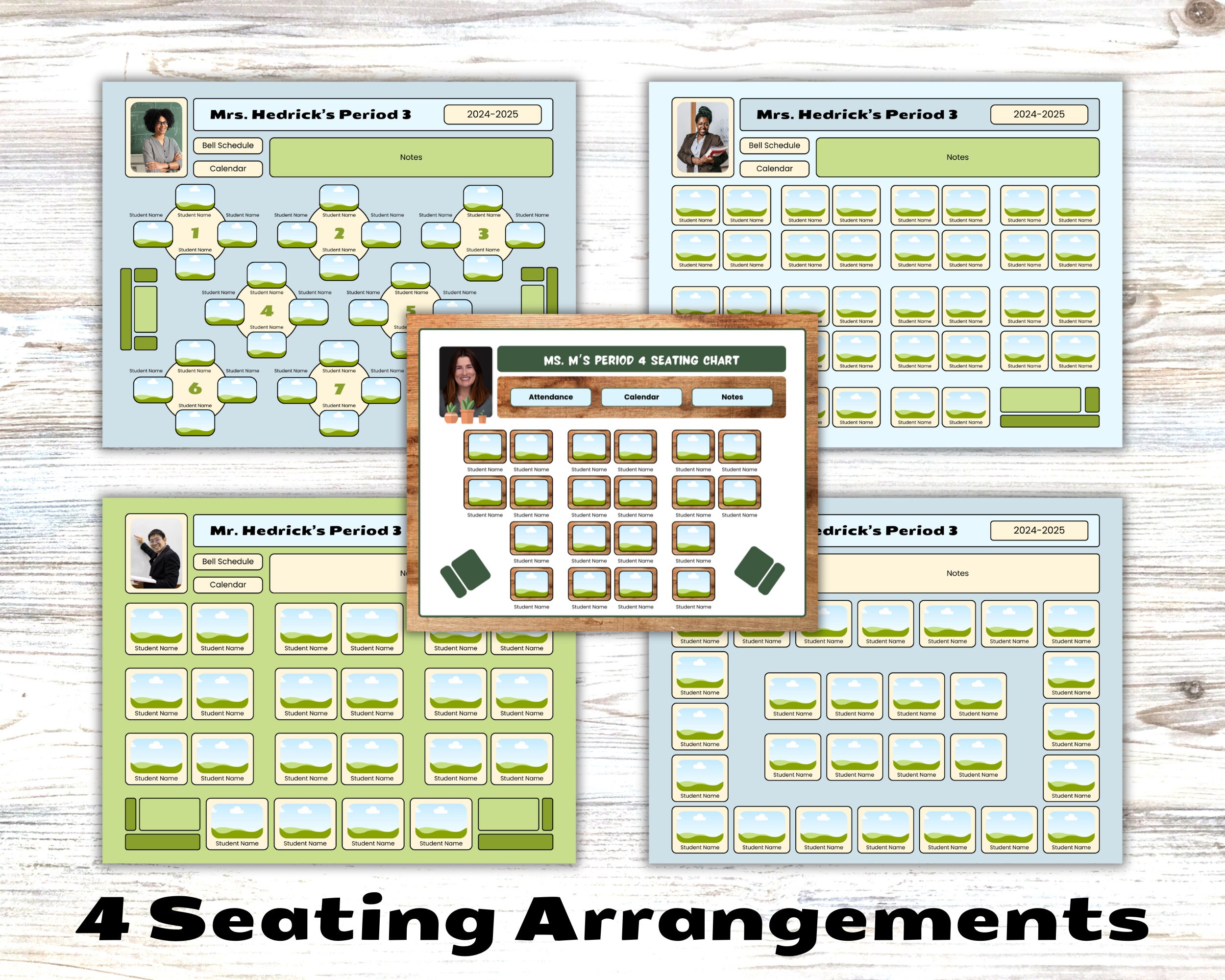 Editable Seating Chart Templates With Photo for Classroom Seating ...