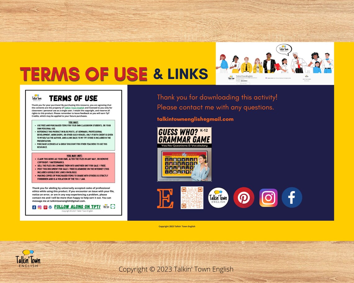 Guess Who Jobs Game: ESL Grammar Activity (digital Download) - Etsy