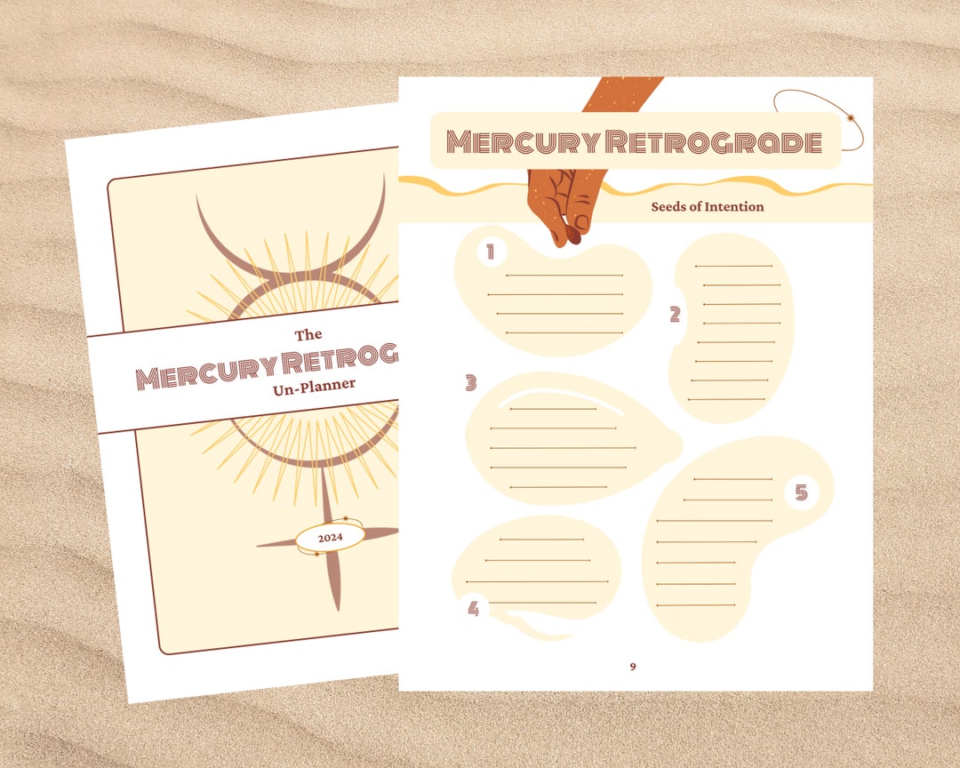 Mercury Retrograde Dates Calendar, Astrology Planner, Astrological ...