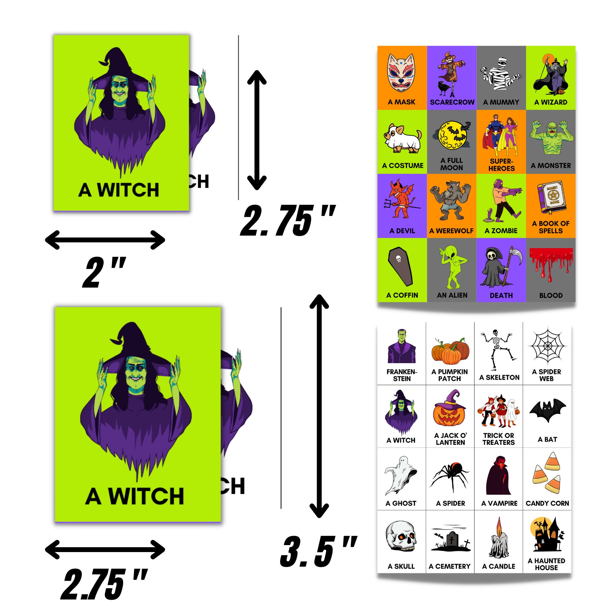 Printable Halloween Vocabulary Picture Cards, ESL Halloween Flashcards ...