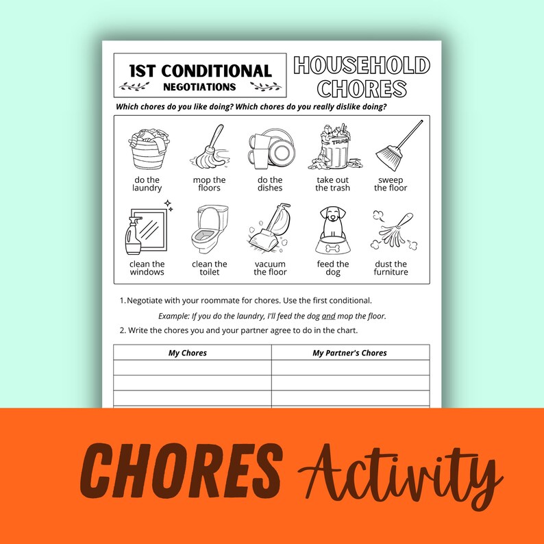 ESL First Conditional Grammar Activity Pack: Superstitions, Chores ...