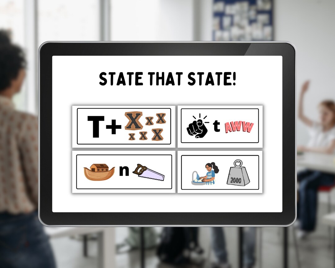 50 State Rebus Puzzles Geography Brain Teaser PDF and Presentation ...