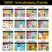 500 Vocabulary Flashcards Cards by Topic for Games and Activities ESL ...