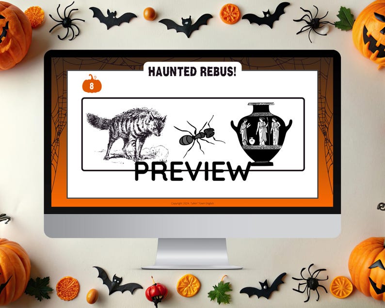 Halloween Rebus Picture Puzzles: Brain Teaser Activity (digital ...