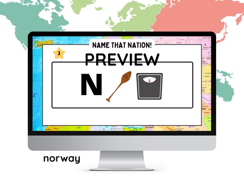 Geography Rebus Picture Puzzles: Pictograms of 50 Country Symbols ...