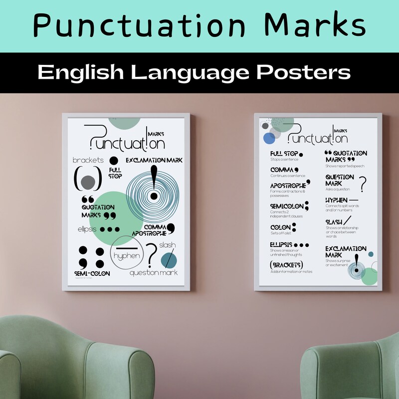 Punctuation Marks Poster - Etsy