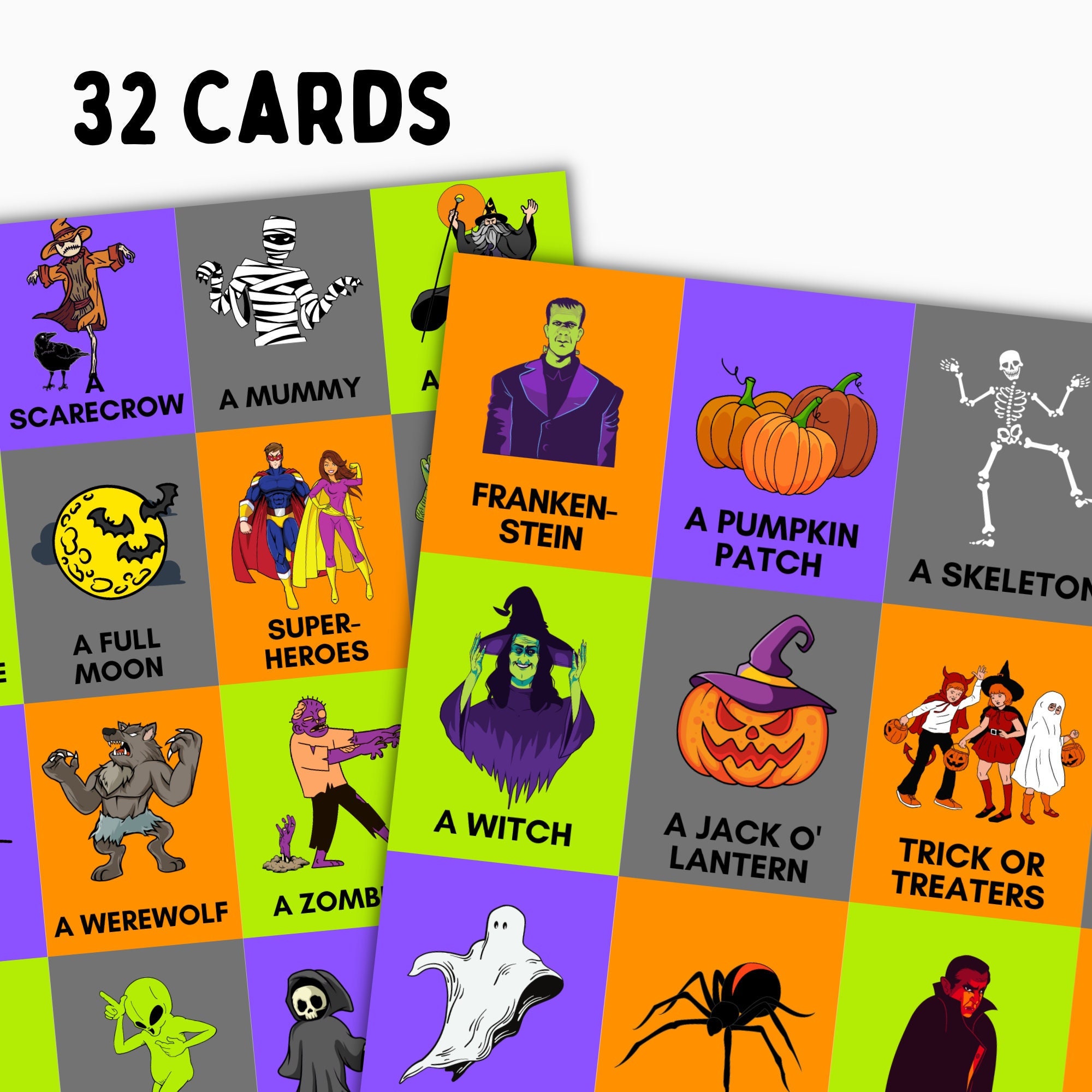 Printable Halloween Vocabulary Picture Cards, ESL Halloween Flashcards ...