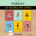 Hobbies Vocabulary Cards for ESL Games, Memory, Charades, and ...