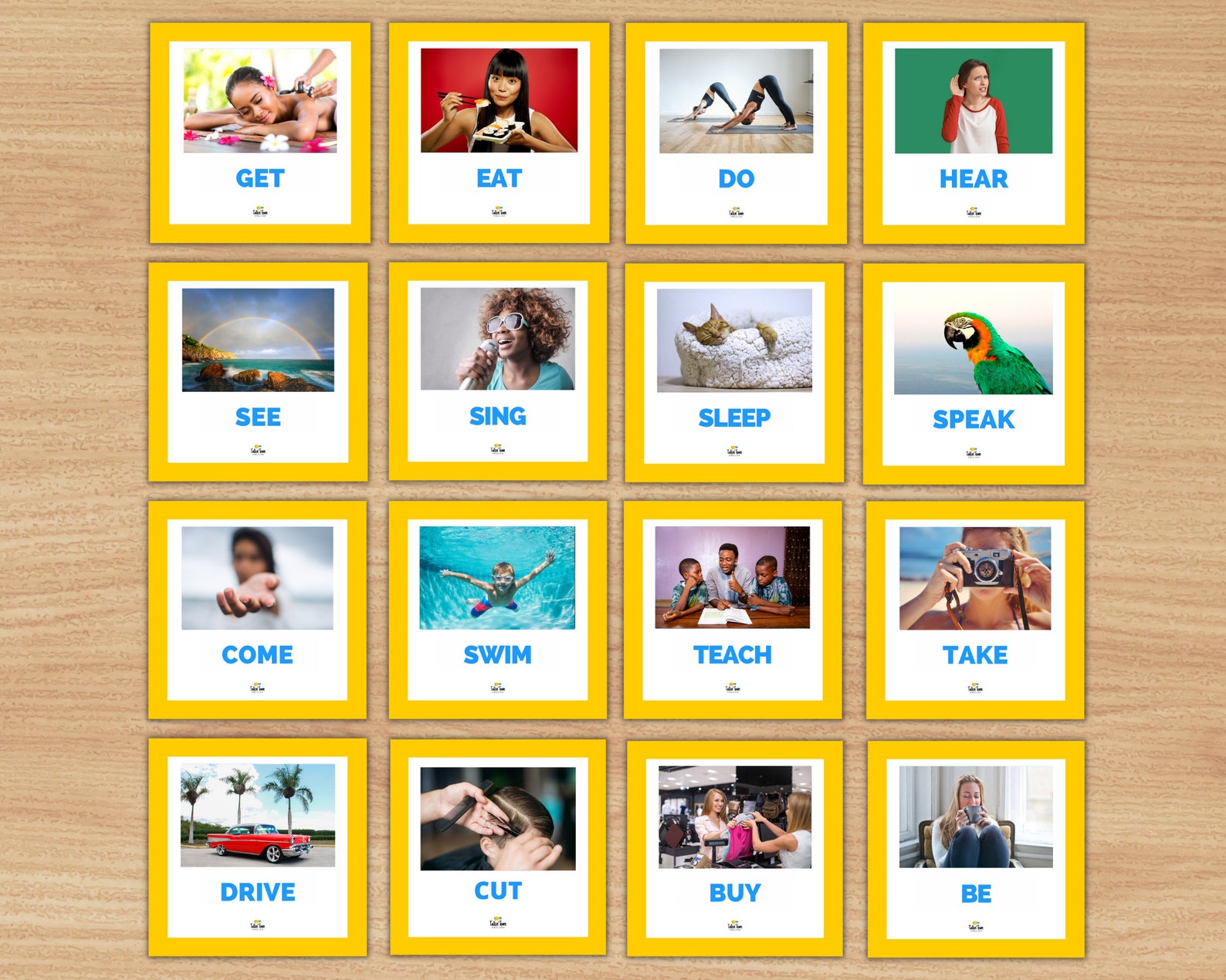 200 English Flashcards PDF Printable Deck of Regular, Irregular and ...