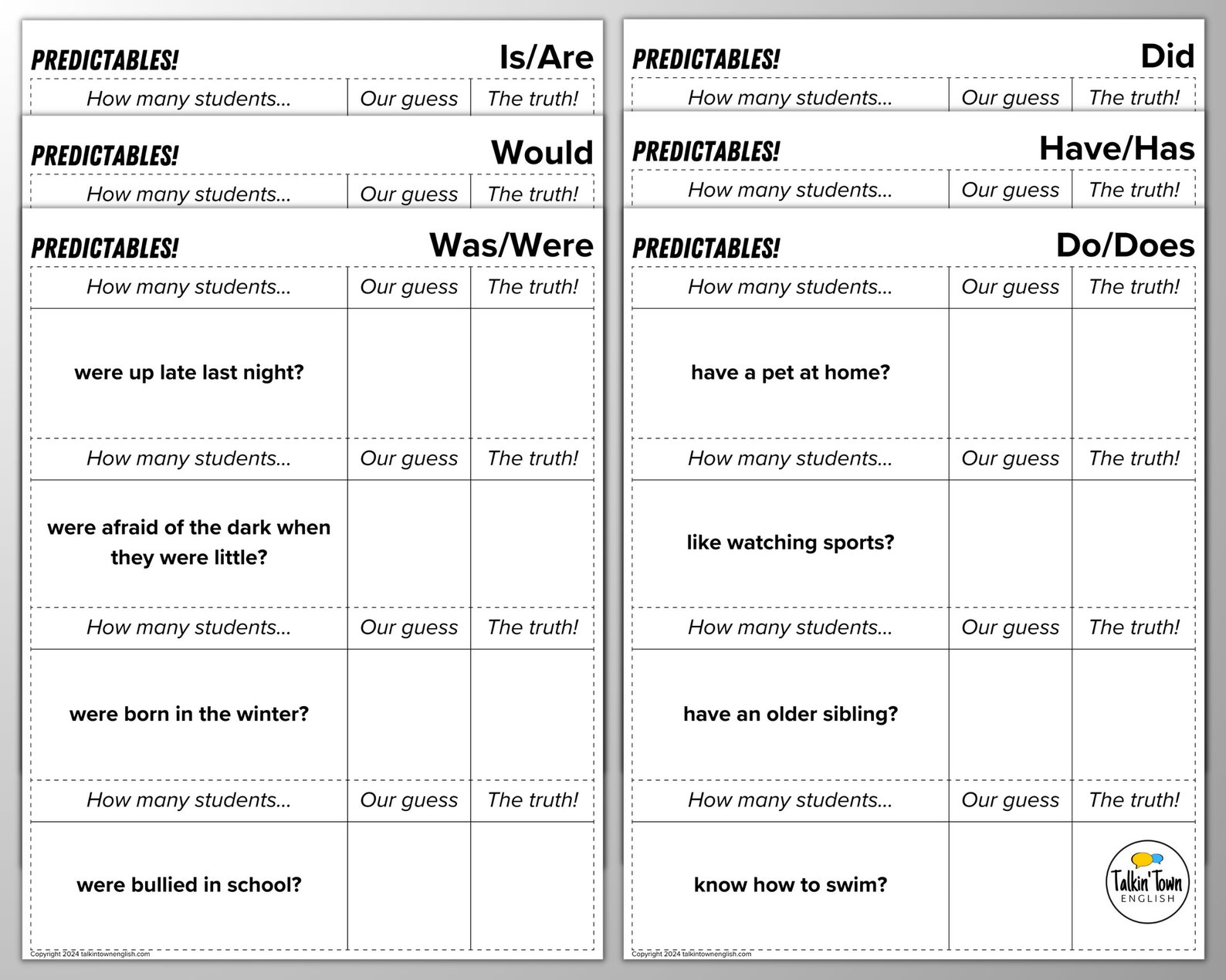 Conversation Activity for ESL Ice Breaker or Warm up Questions ...