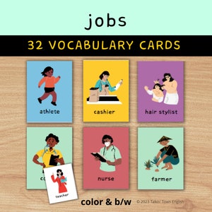 Tarjetas de trabajo PDF imprimibles, tarjetas de vocabulario para ...