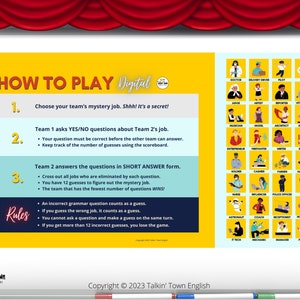 Guess Who Jobs Game: ESL Grammar Activity (digital Download) - Etsy