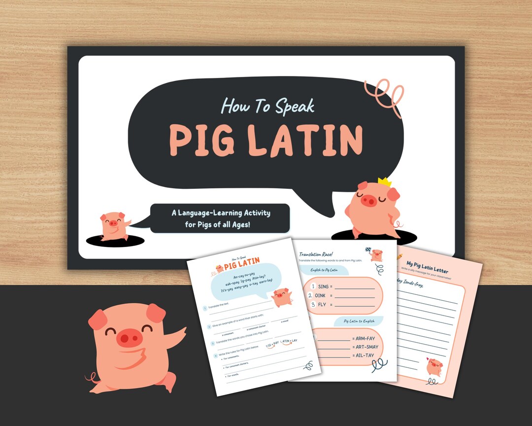 Pig Latin Language Activity, How to Speak Pg Latin Lesson Plan ...
