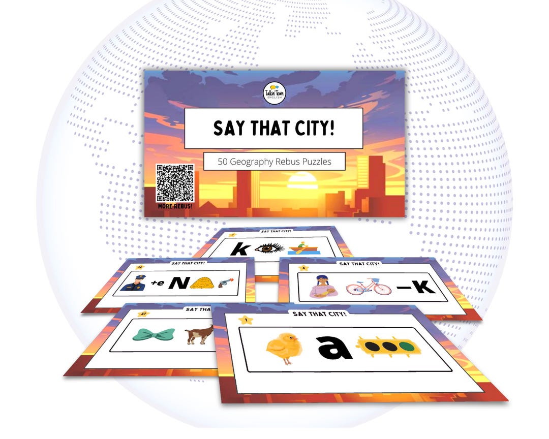 World Cities Geography Rebus Picture Puzzles, Brain Teasers for ...