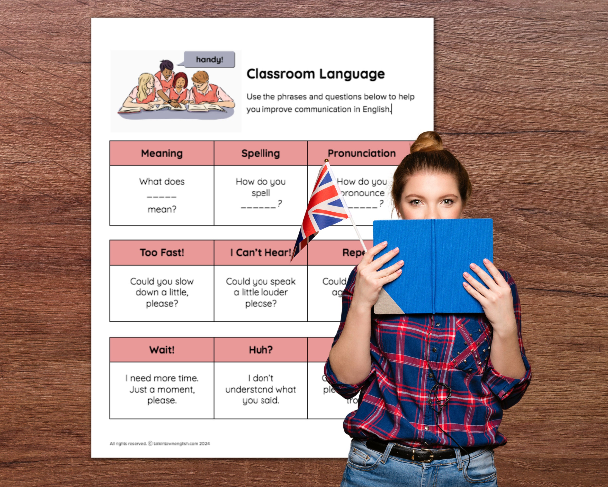Classroom Language and Communication Phrases Activity Worksheets for ...