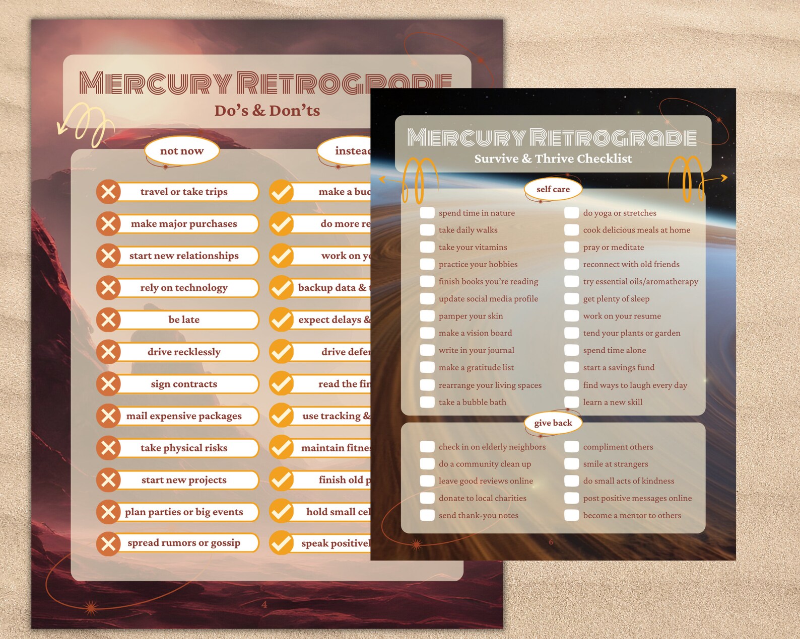 Mercury Retrograde Dates Calendar, Astrology Planner, Astrological ...