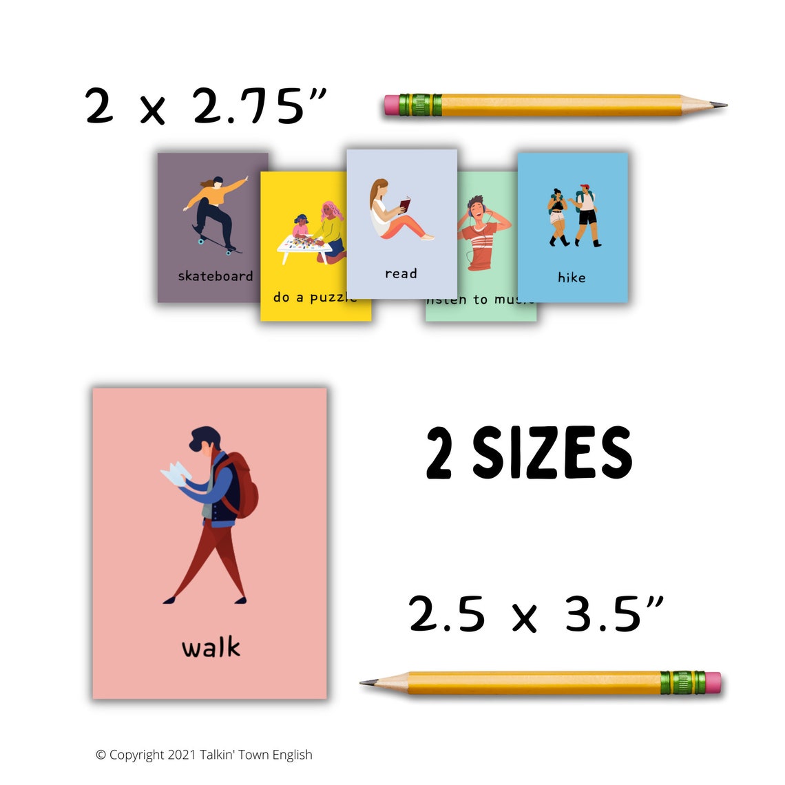 Hobbies Vocabulary Cards for ESL Games, Memory, Charades, and ...