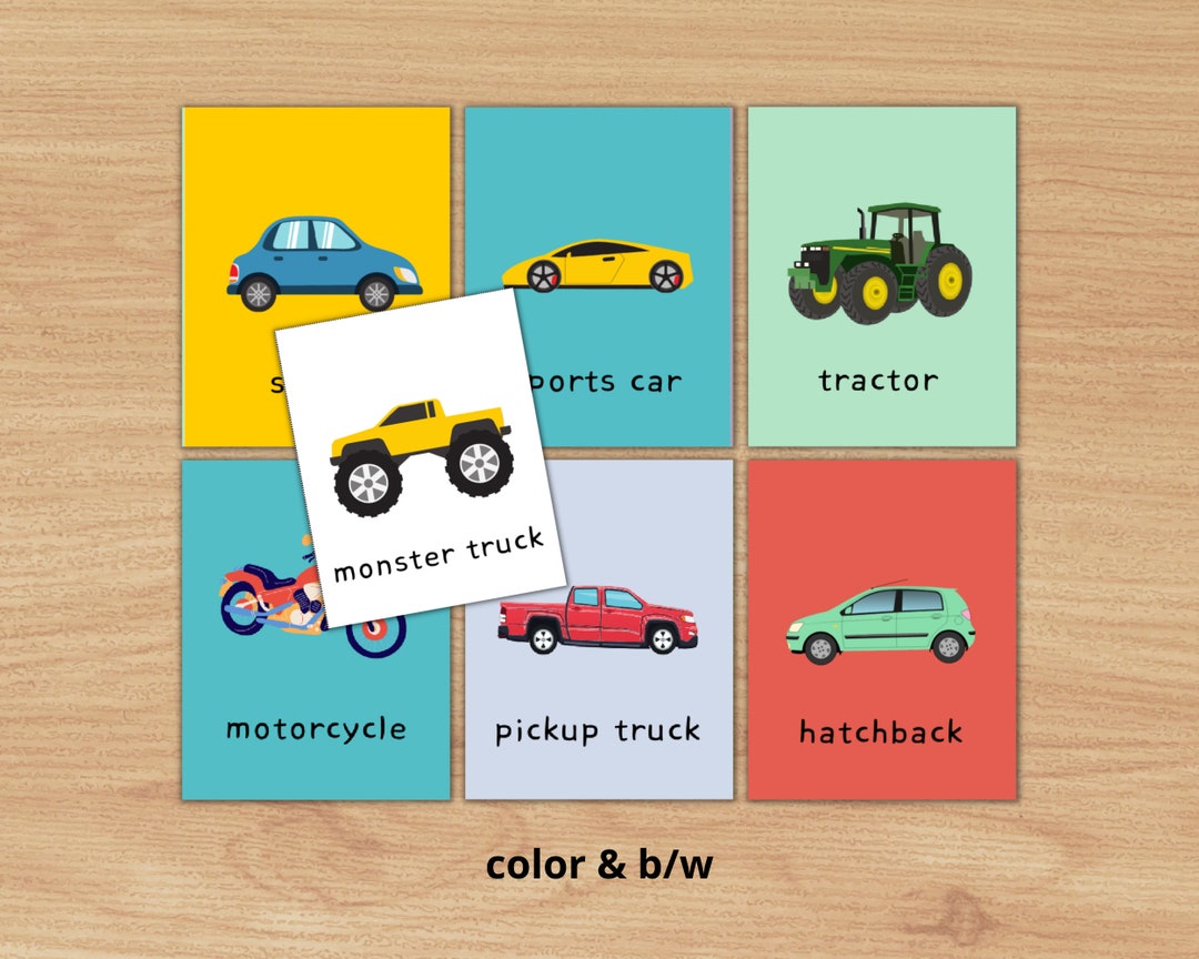 Transportation Flashcards: ESL Vocabulary Cards (printable PDF) - Etsy
