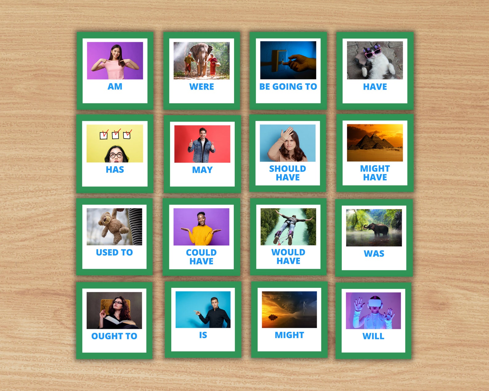 Modal Verb Flashcards: ESL English Resource (digital Download) - Etsy