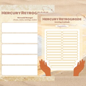 Mercury Retrograde Dates Calendar, Astrology Planner, Astrological ...