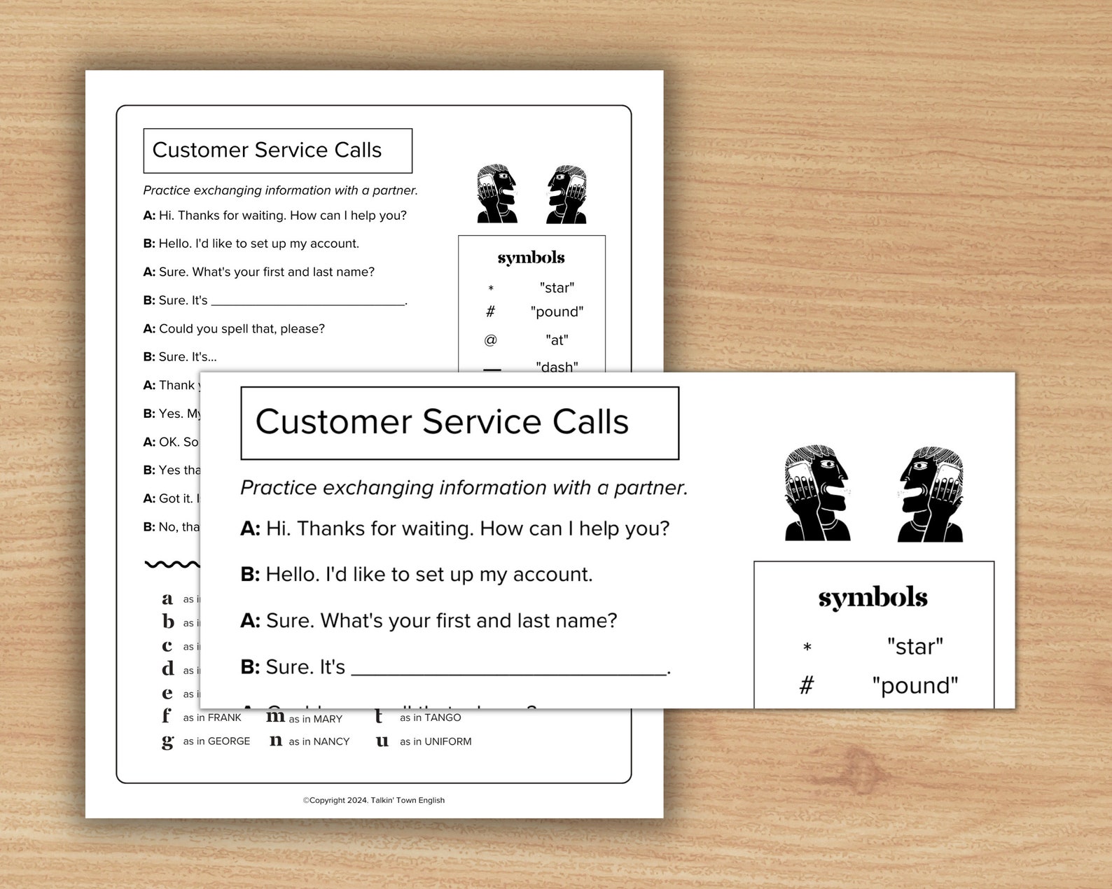 Printable Telephone English Lesson Plan: Role Play & Communication ...