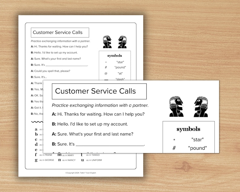 Printable Telephone English Lesson Plan: Role Play & Communication ...