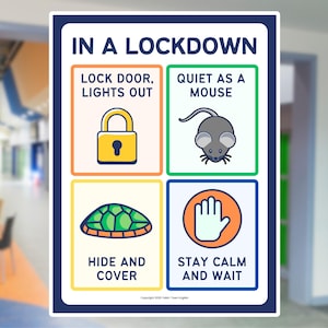 Classroom Lockdown & Fire Drill Posters: Kid-friendly Safety Signs (PDF ...