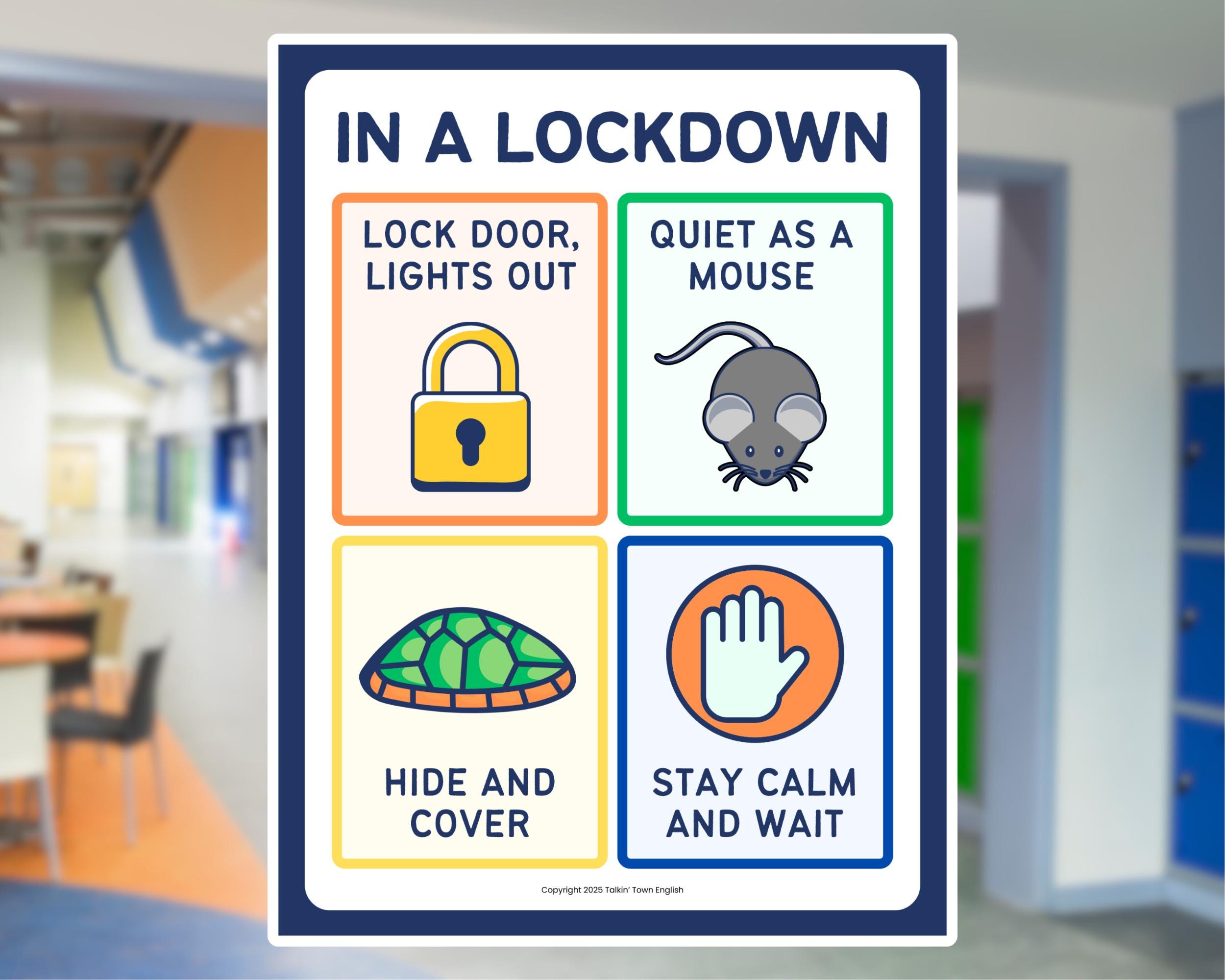 Classroom Lockdown & Fire Drill Posters: Kid-friendly Safety Signs (PDF ...