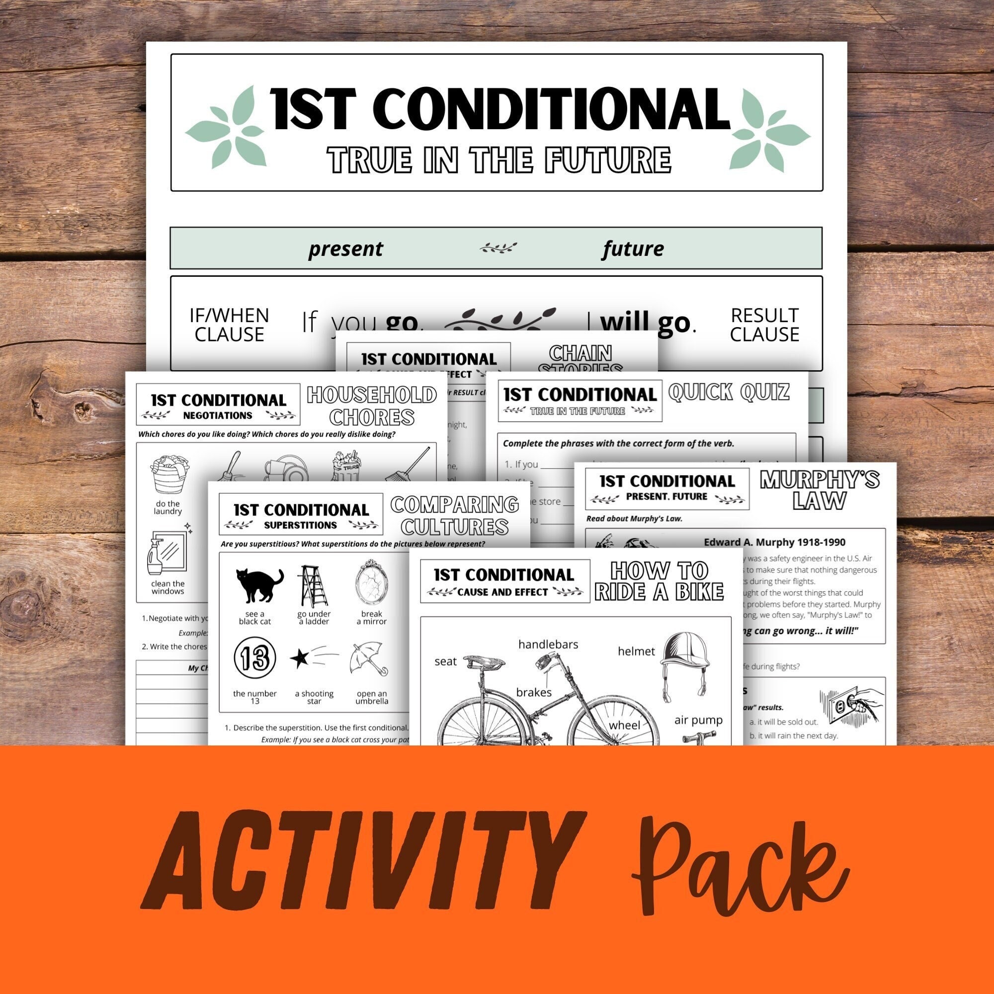 First Conditional Grammar Worksheet Activity Pack für ESL / EFL ...
