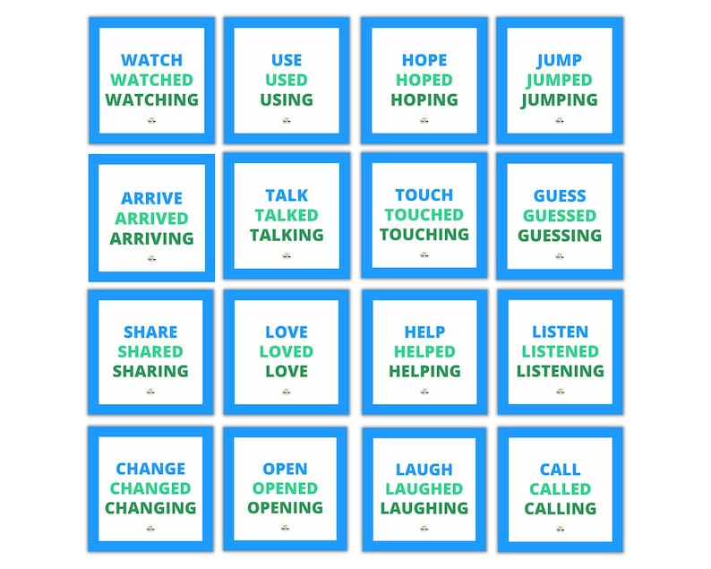 English Verb Flashcards Physical Deck Bundle: 140 Common Verbs With 3 ...
