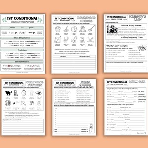 Conditionals 0-3 Worksheets and Conversation Cards PDF for English ...