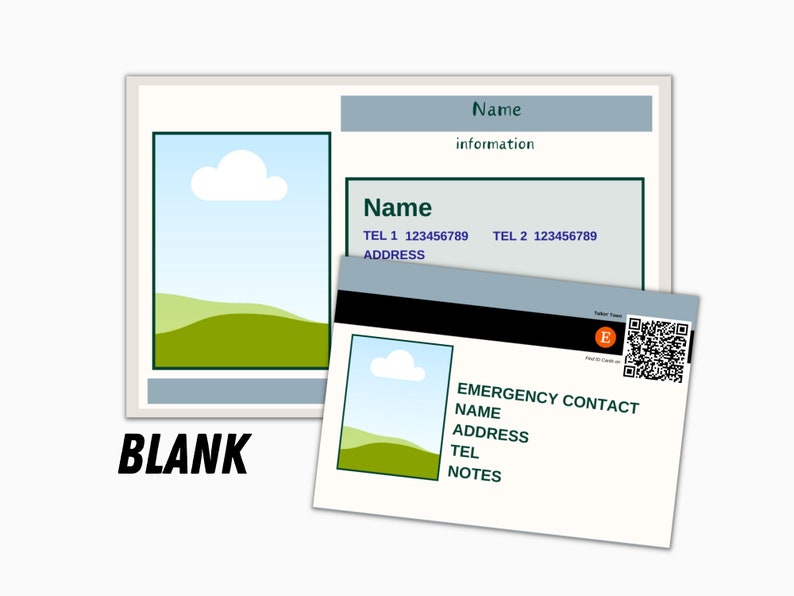 ID Card Template for Special Needs and Child Safety Identification ...