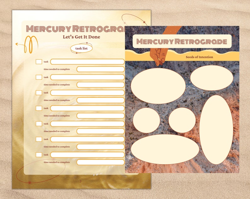 Mercury Retrograde Un-planner Calendar and Checklists, Astrology ...