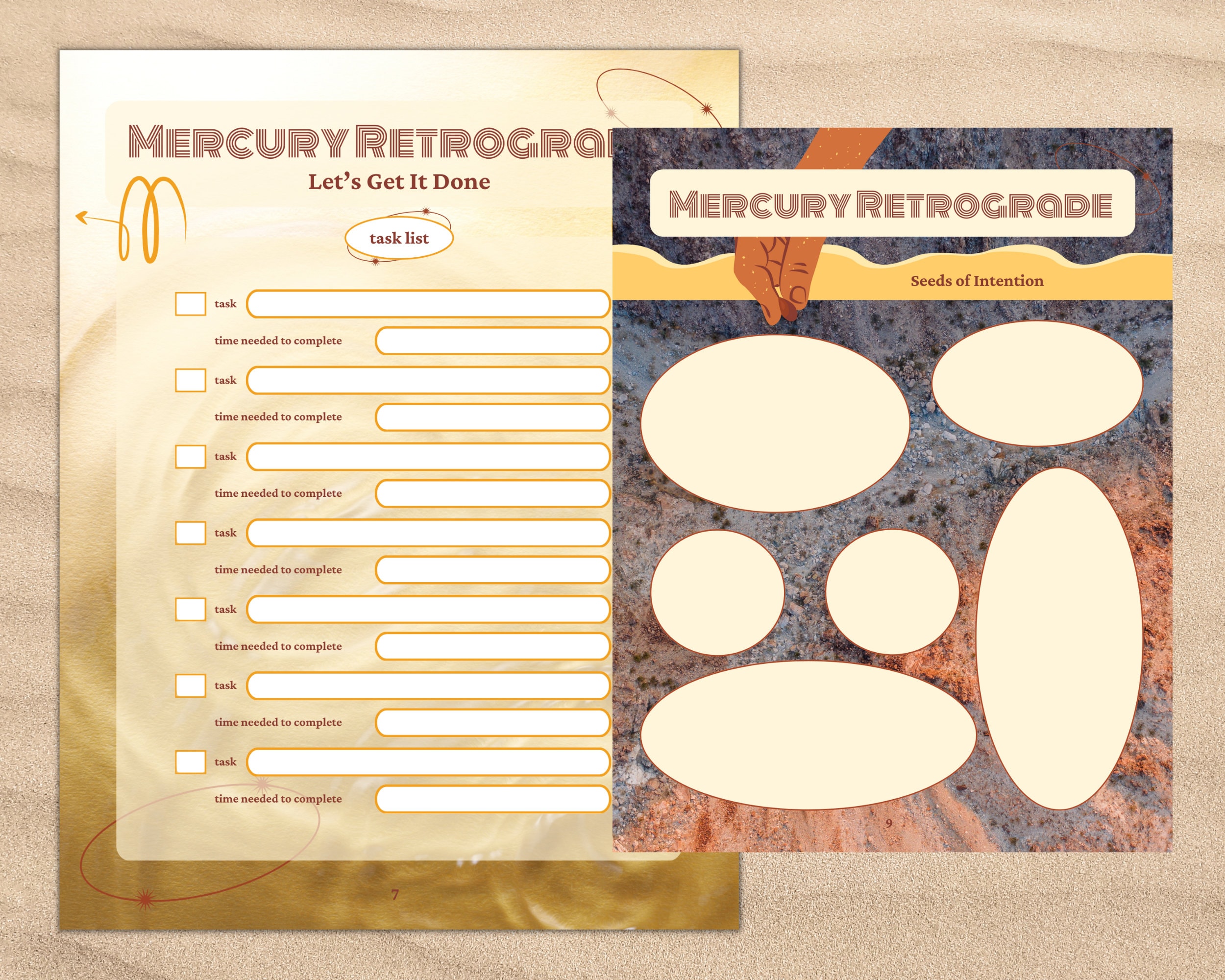 Mercury Retrograde Un-planner Calendar and Checklists, Astrology ...